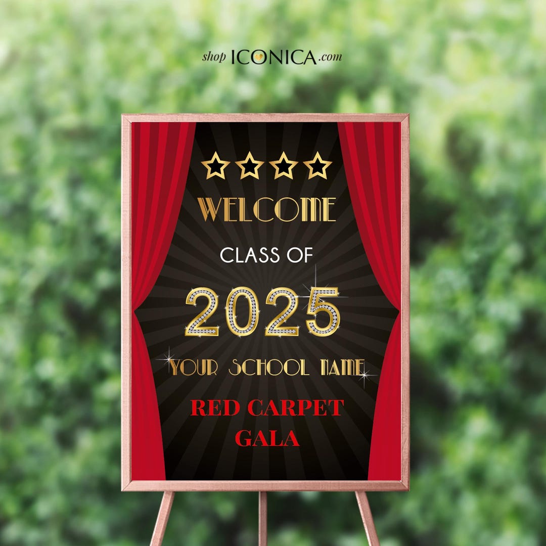 Hollywood Graduation Welcome Sign, Red Carpet Gala, Custom Class of ...