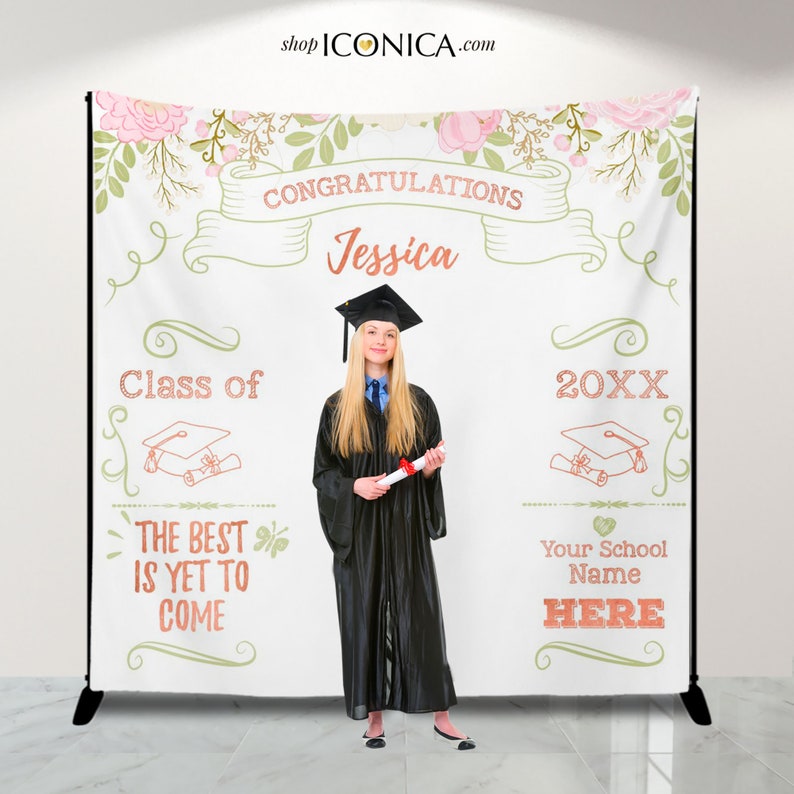 Graduation Party Photo Booth Backdrop Virtual Graduation - Etsy
