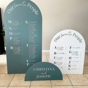 Wedding Seating Chart Large Arch Sign Free Standing 3 Signs, Panels ...
