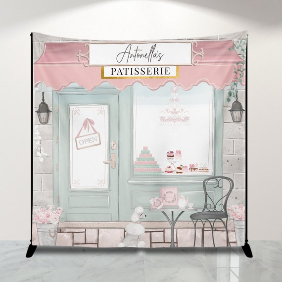 Patisserie Backdrop Personalized Parisian Bakery Backdrop | Etsy