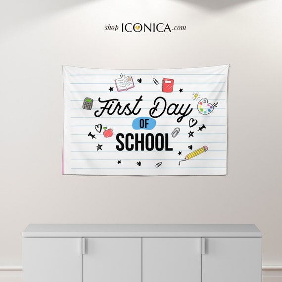 Back to School Sign, First Day of School Banner, First Day of School ...