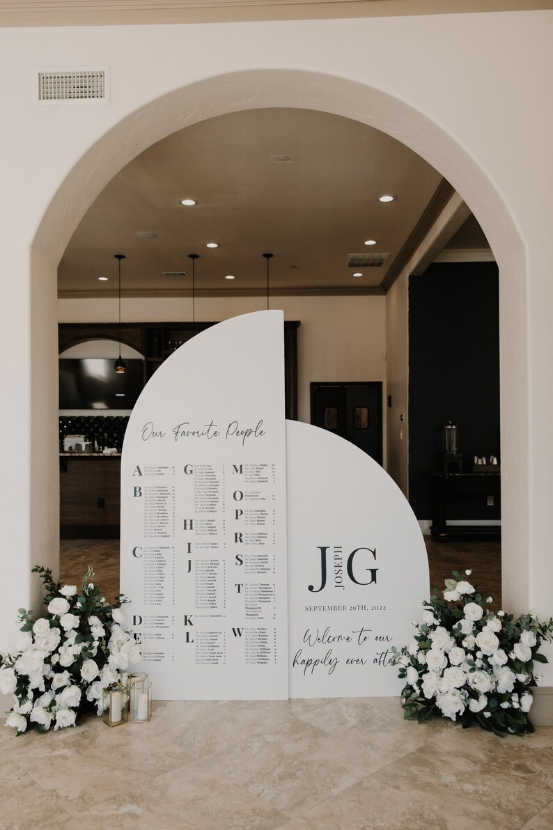 Foam Board Arch Seating Chart – Custom Wedding Backdrop - Etsy