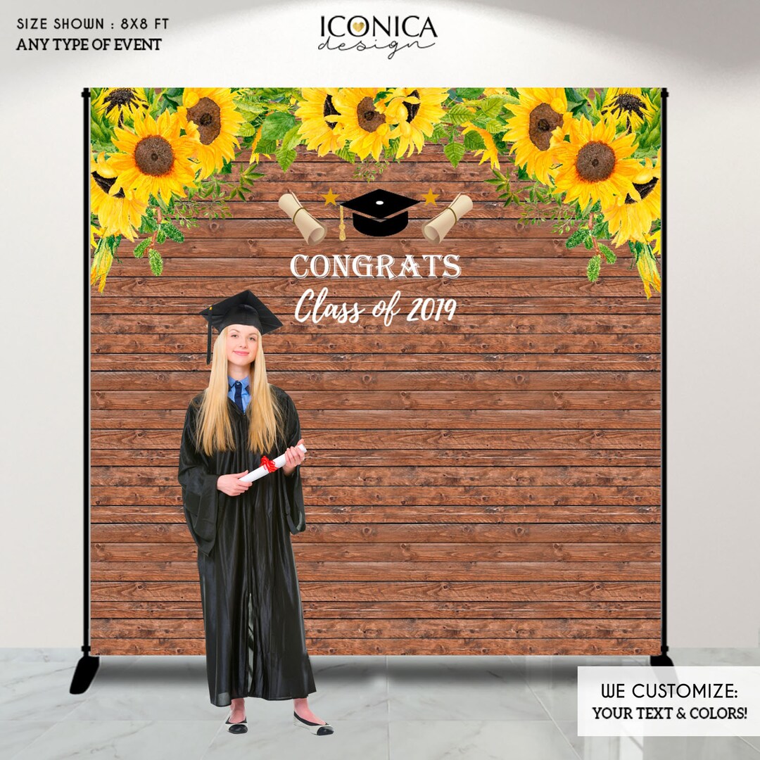 Graduation Party Backdrop, Virtual Graduation, Prom Party Decorations ...