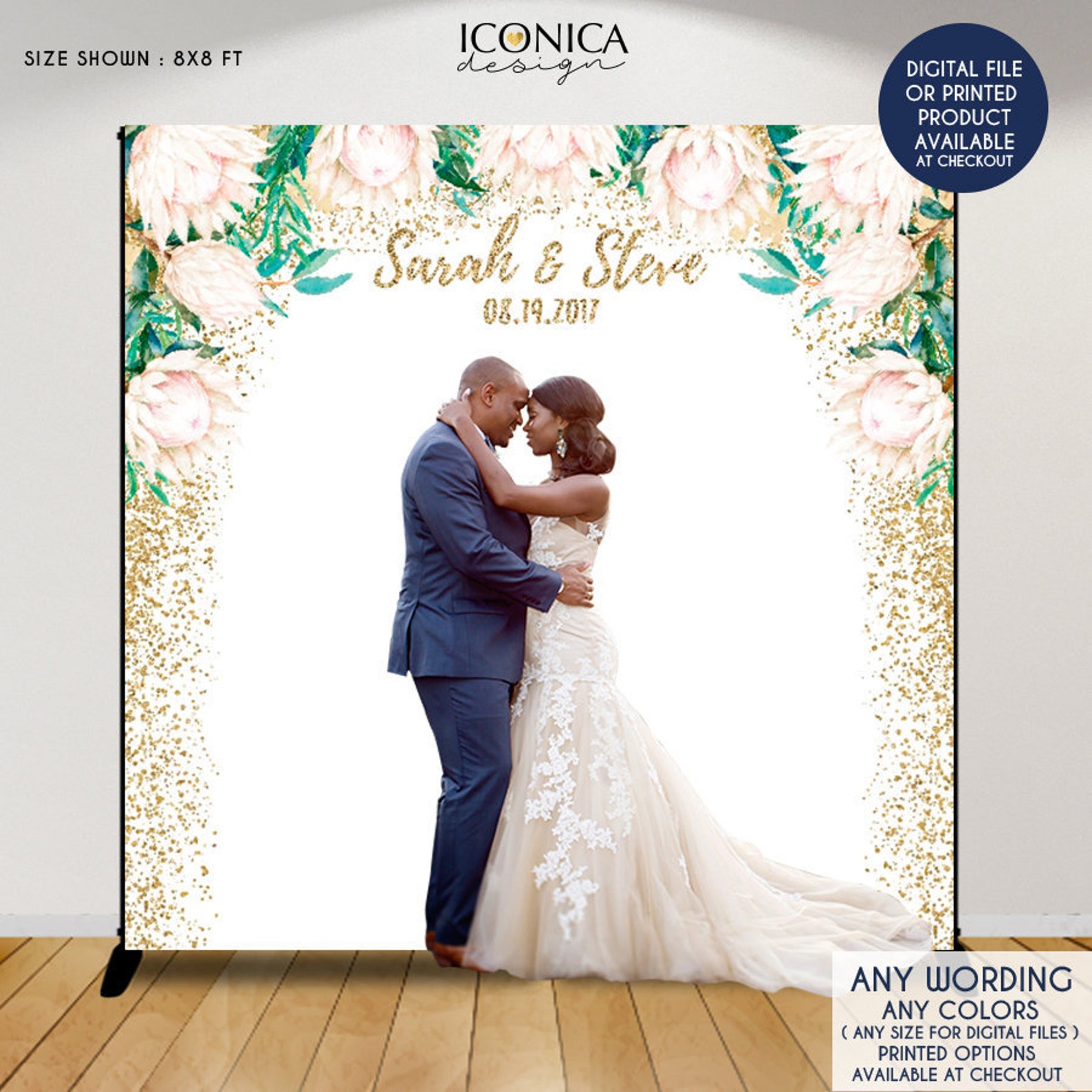 Wedding Photo Booth Backdrop Custom Step and Repeat Backdrop - Etsy