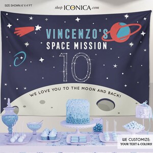 Personalized Galaxy Birthday Welcome Sign, Space Theme Party Decor - Etsy