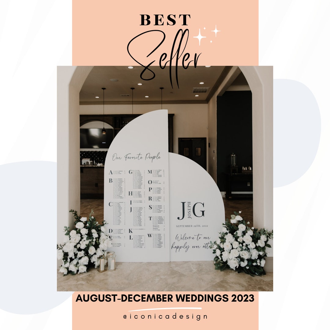 Arch Seating Chart Large Wedding Seating Chart Arched Panel - Etsy