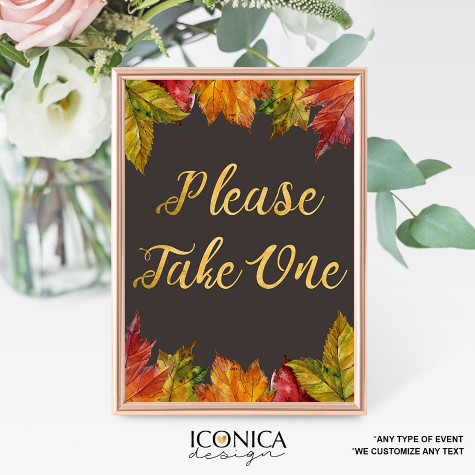 Fall in Love Menu Card Fall Engagement Party Menu printable | Etsy