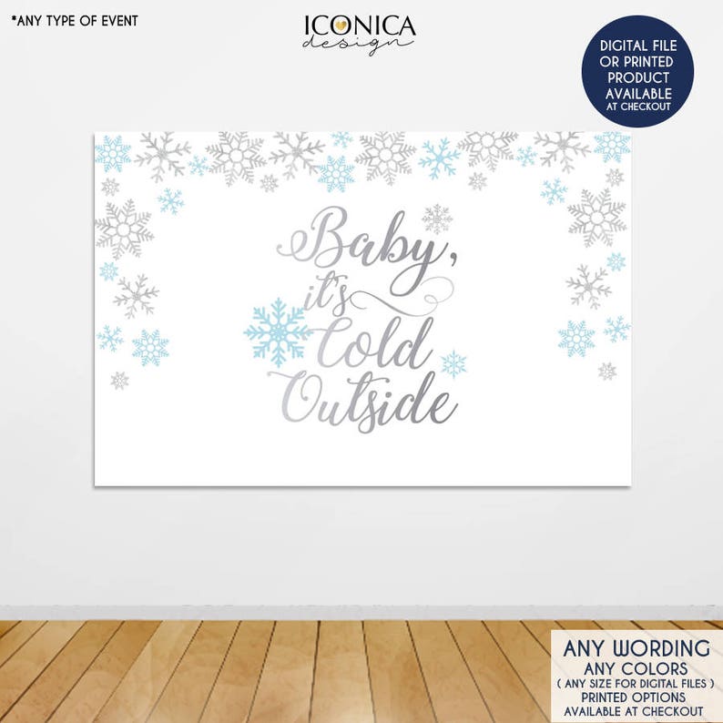 Christmas Decoration Baby It's Cold Outside Backdrop - Etsy