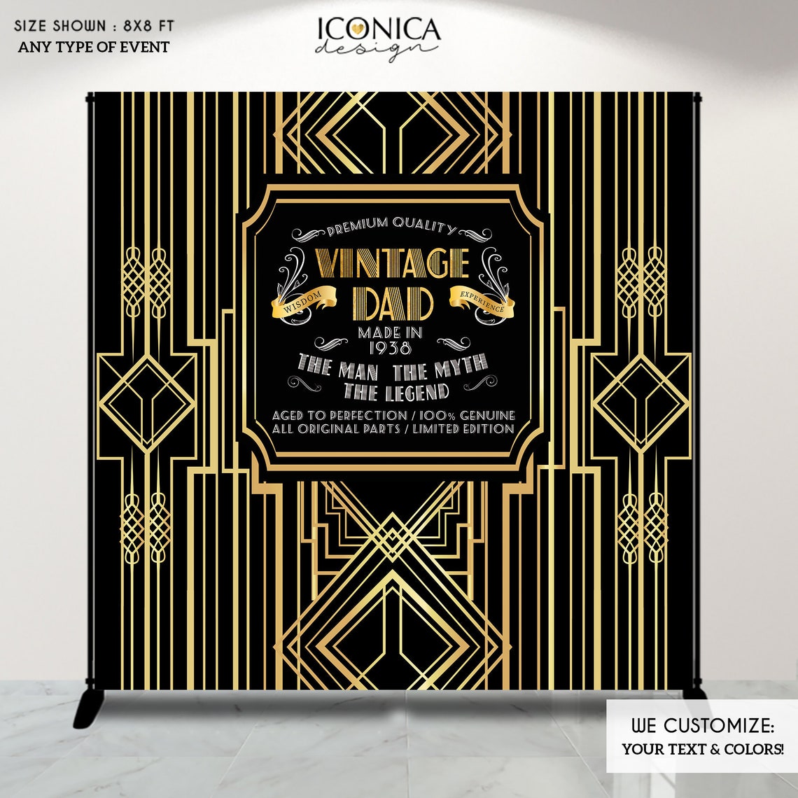 50th Birthday Backdrop Aged to Perfection Custom Step and - Etsy Canada
