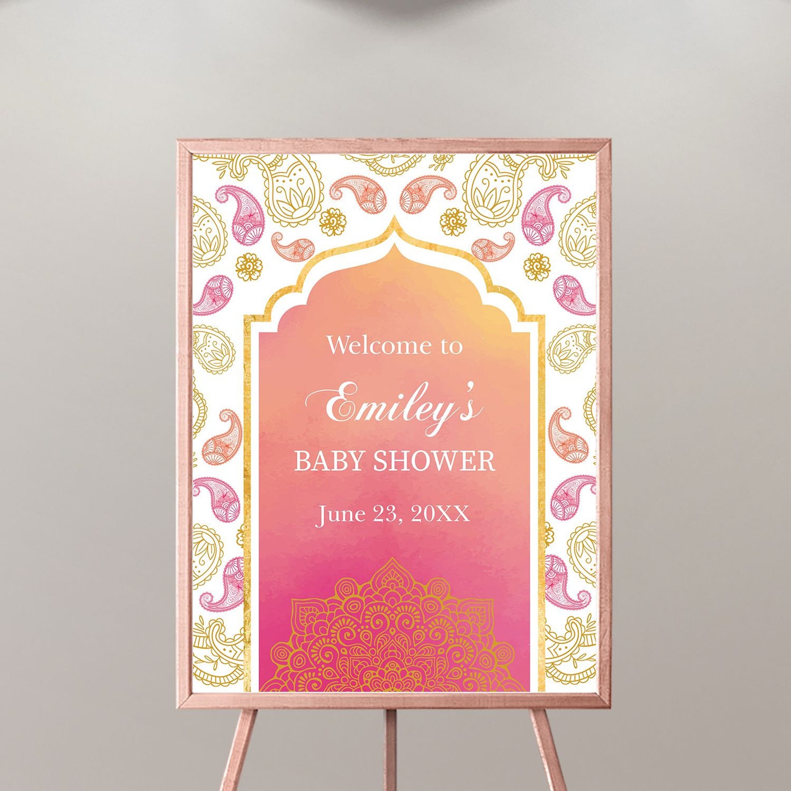 Moroccan Welcome Sign arabian Night Decorpink and Gold - Etsy