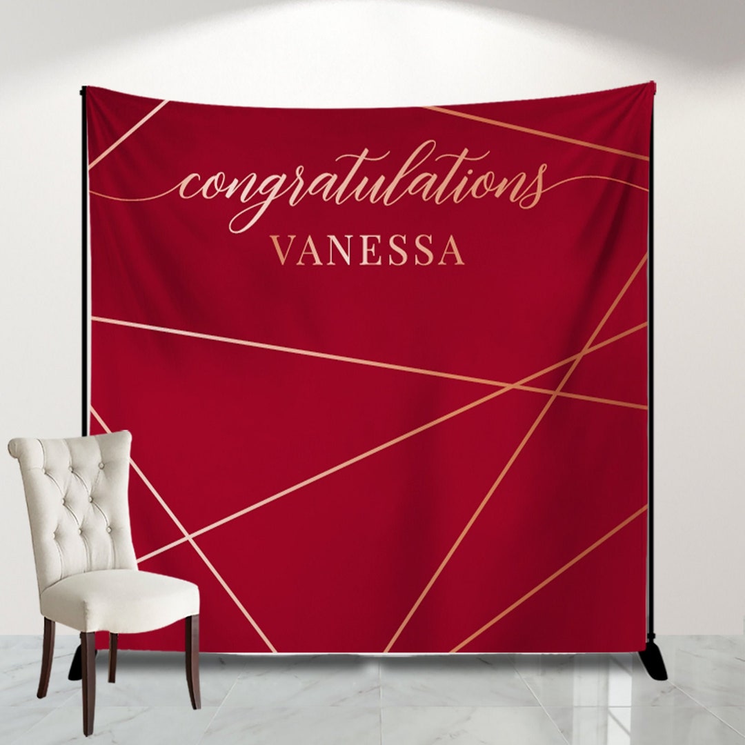 Modern Backdrop Personalized, Milestone Birthday Backdrop Modern ...