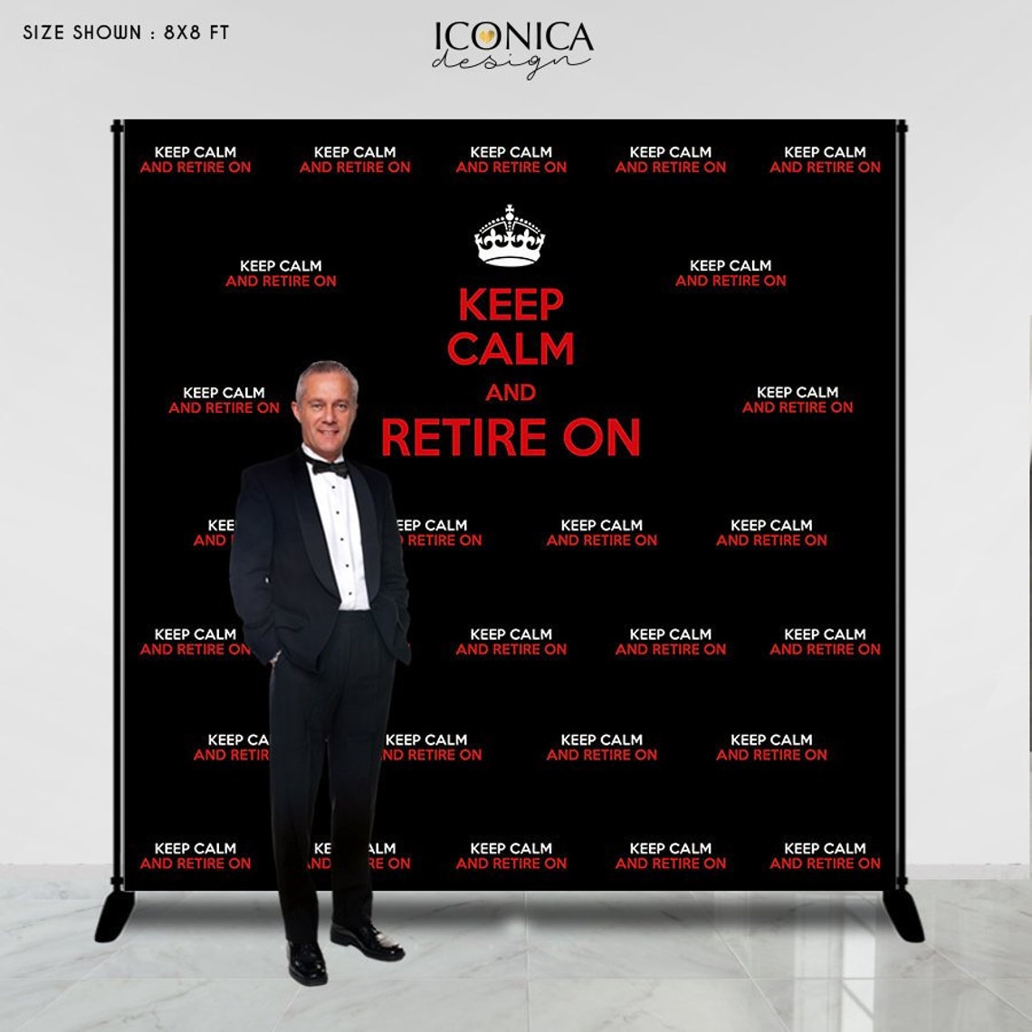Retirement Party Photo Booth Keep Calm and Retire on Banner - Etsy