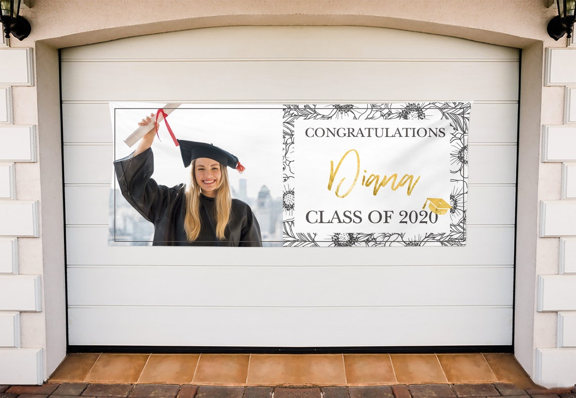 Graduation Backdrop Personalized Vinyl Bannervirtual - Etsy