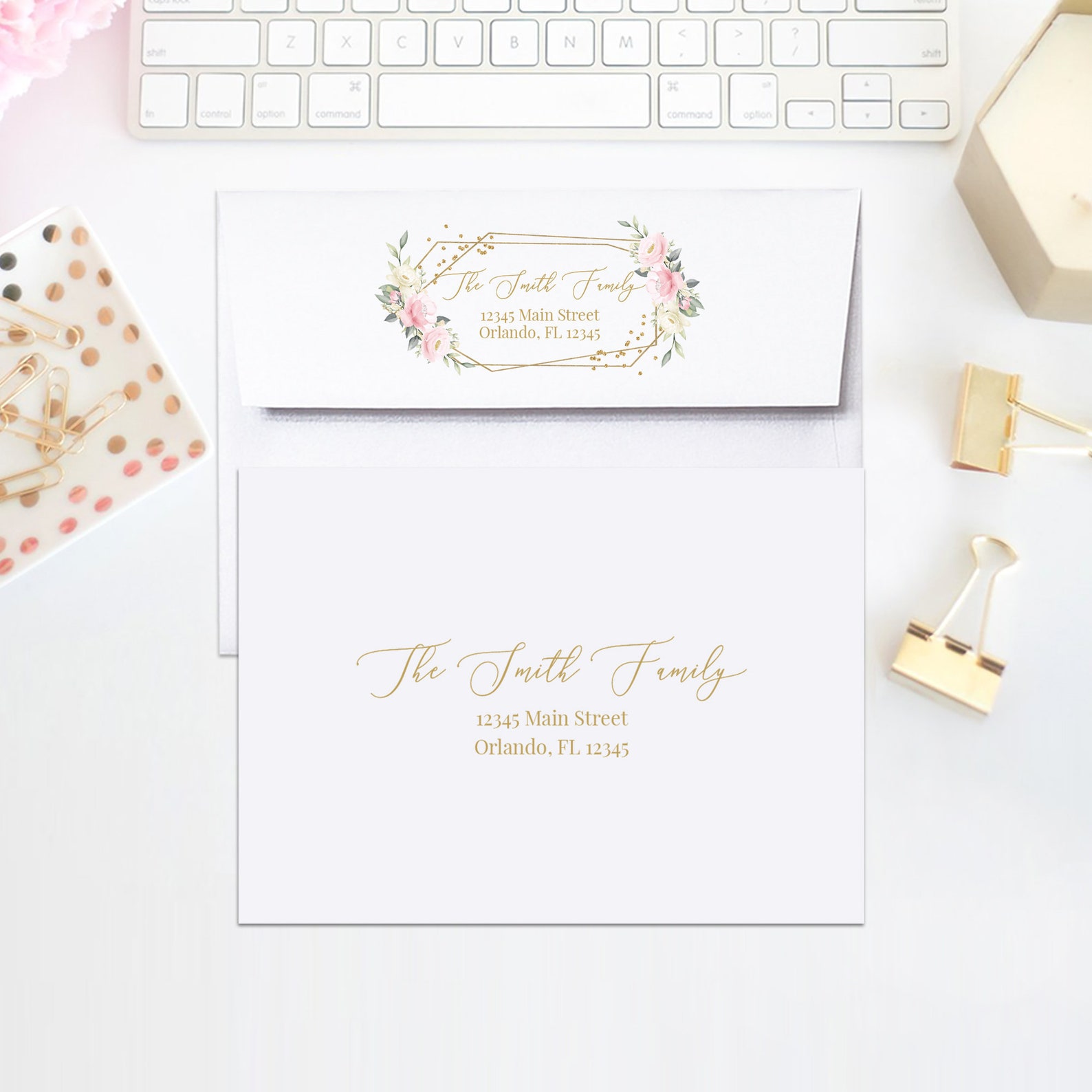 Floral First Communion Save the Date Card, Pink and Gold - Etsy