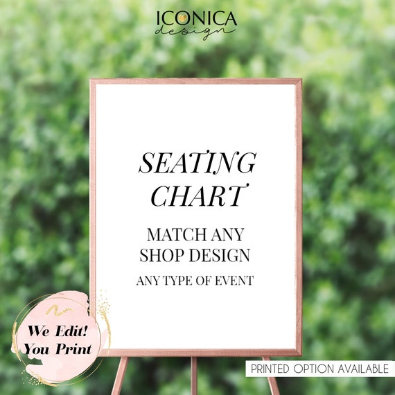 Seating Chart Board File only, Custom Guest List Chart, Personalized ...