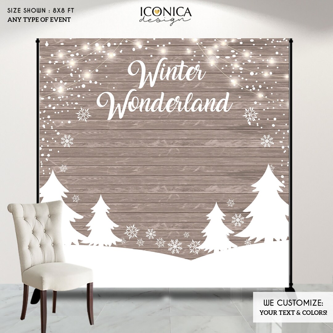 Winter Wonderland Backdrop,rustic Wedding Backdrop,woodland Party ...