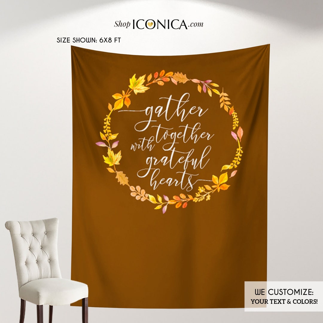 Thanksgiving Backdrop,fall Party,personalized Thanksgiving Dinner Decor ...
