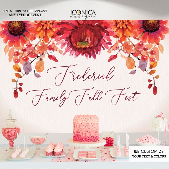 Fall Festival Photo Backdrop, Fall Fest Personalized decor,Fall Party ...