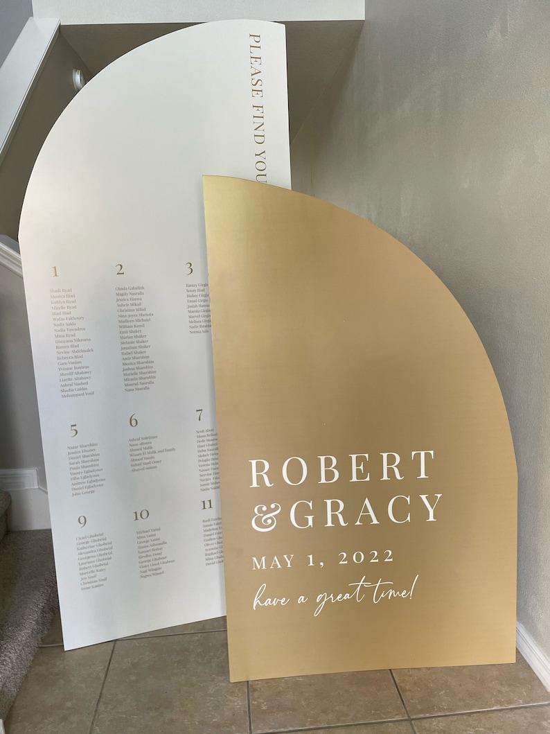 Foam Board Arch Seating Chart – Custom Wedding Backdrop - Etsy