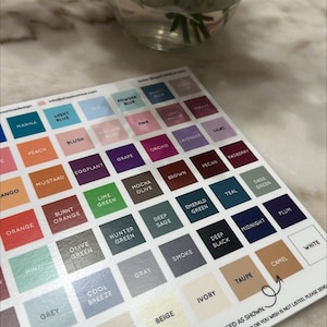Printed Color Chart Sample on Foam Board - If You Would Like to See ...