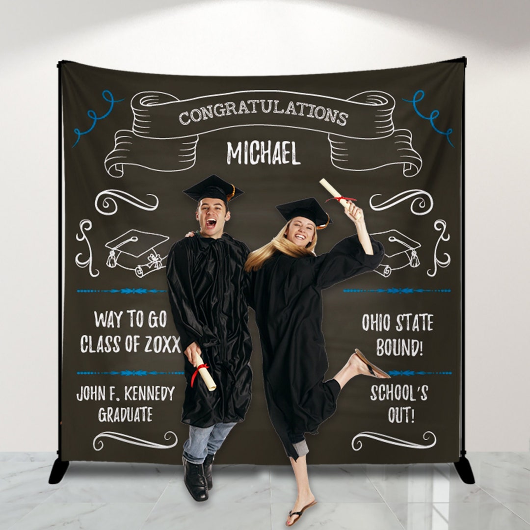 Graduation Photo Backdrop 2023 Personalized, Class of 2023 Graduation ...
