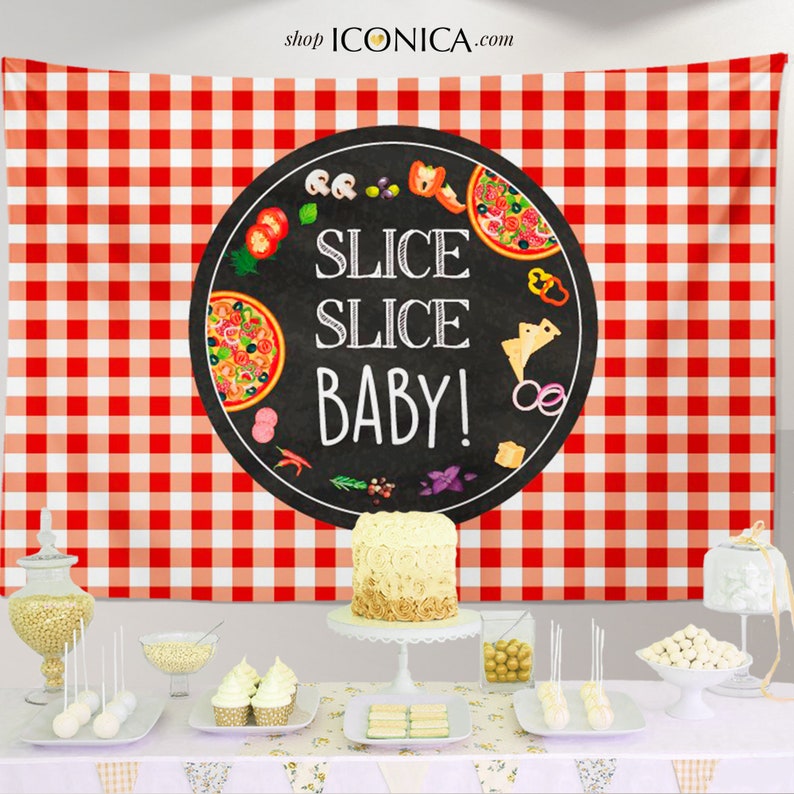 Pizza Party Photo Backdrop Pizzeria Backdrop Pizza Theme - Etsy