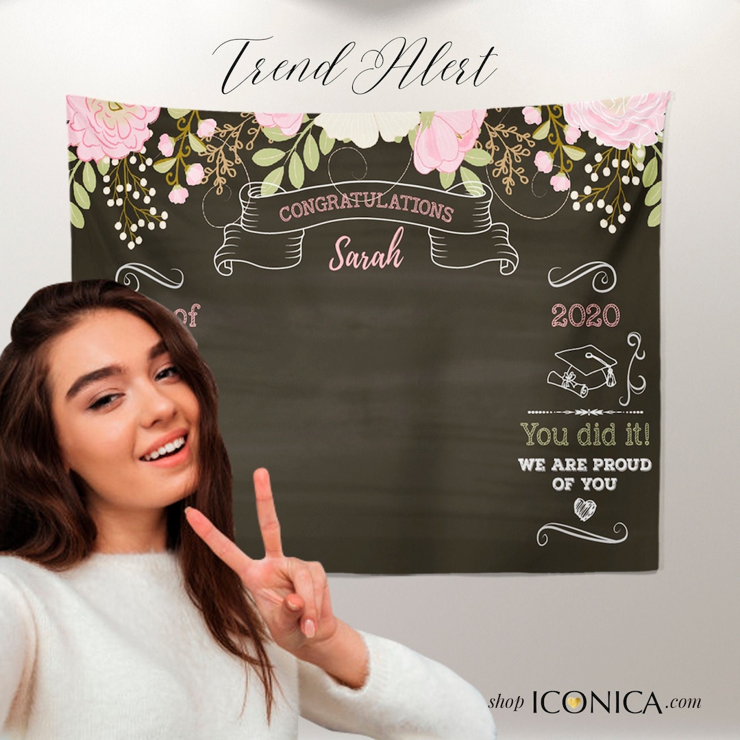 Graduation Photo Backdrop, Virtual Graduation, Drive-by Banner ...