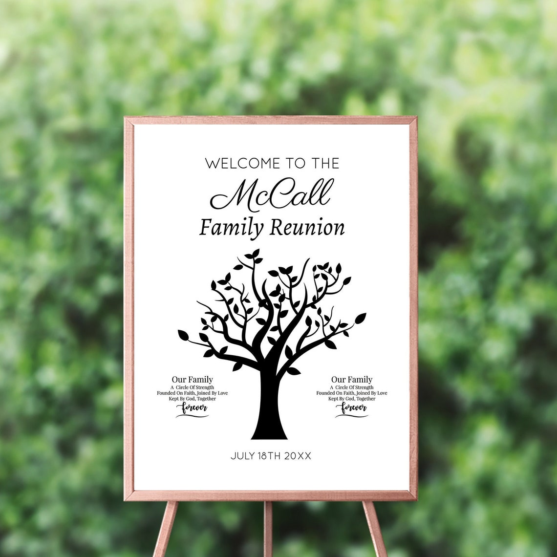 Family Reunion Welcome Sign Printed, Family Reunion Entrance Sign ...