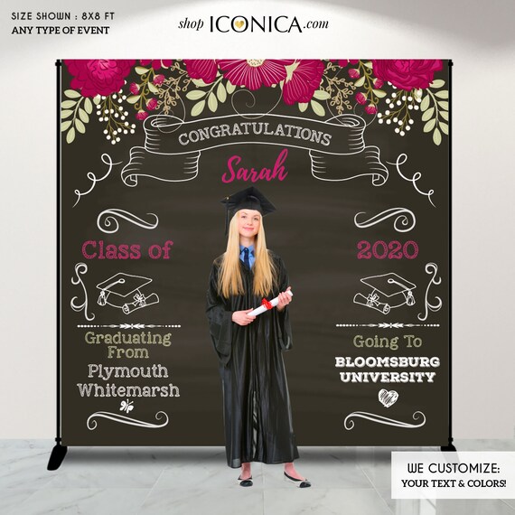 Backdrop Graduation, Graduation Photo Backdrop, Graduation Backdrop ...