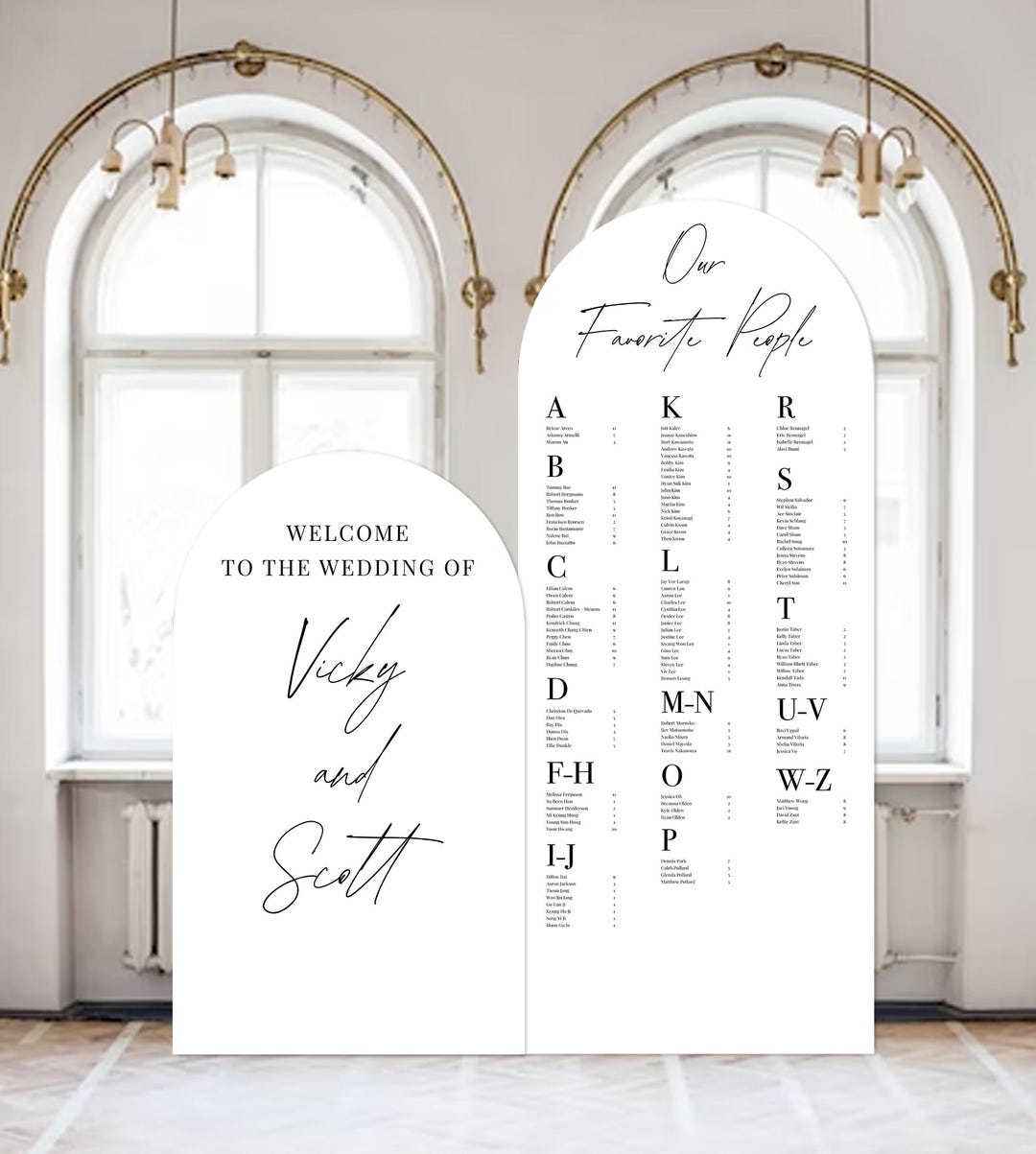 Wedding Seating Chart Decor Arched Panel With Easel Entrance Sign Foam ...