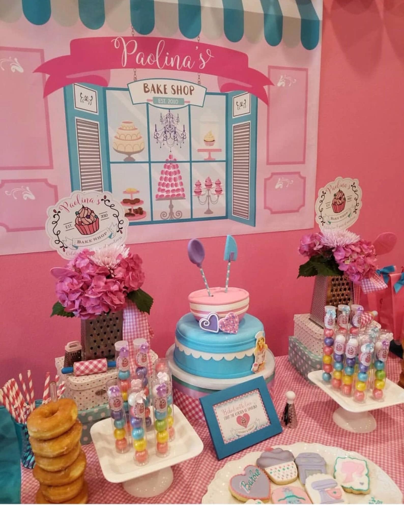 Bake Shop Party Backdrop Personalized, Bake Shop Backdrop,candy Shop ...