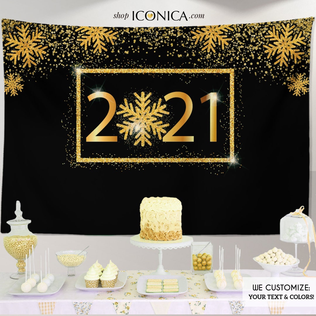 New Years Eve Backdrop, New Year's Eve Party Photo Booth Backdrop,new ...