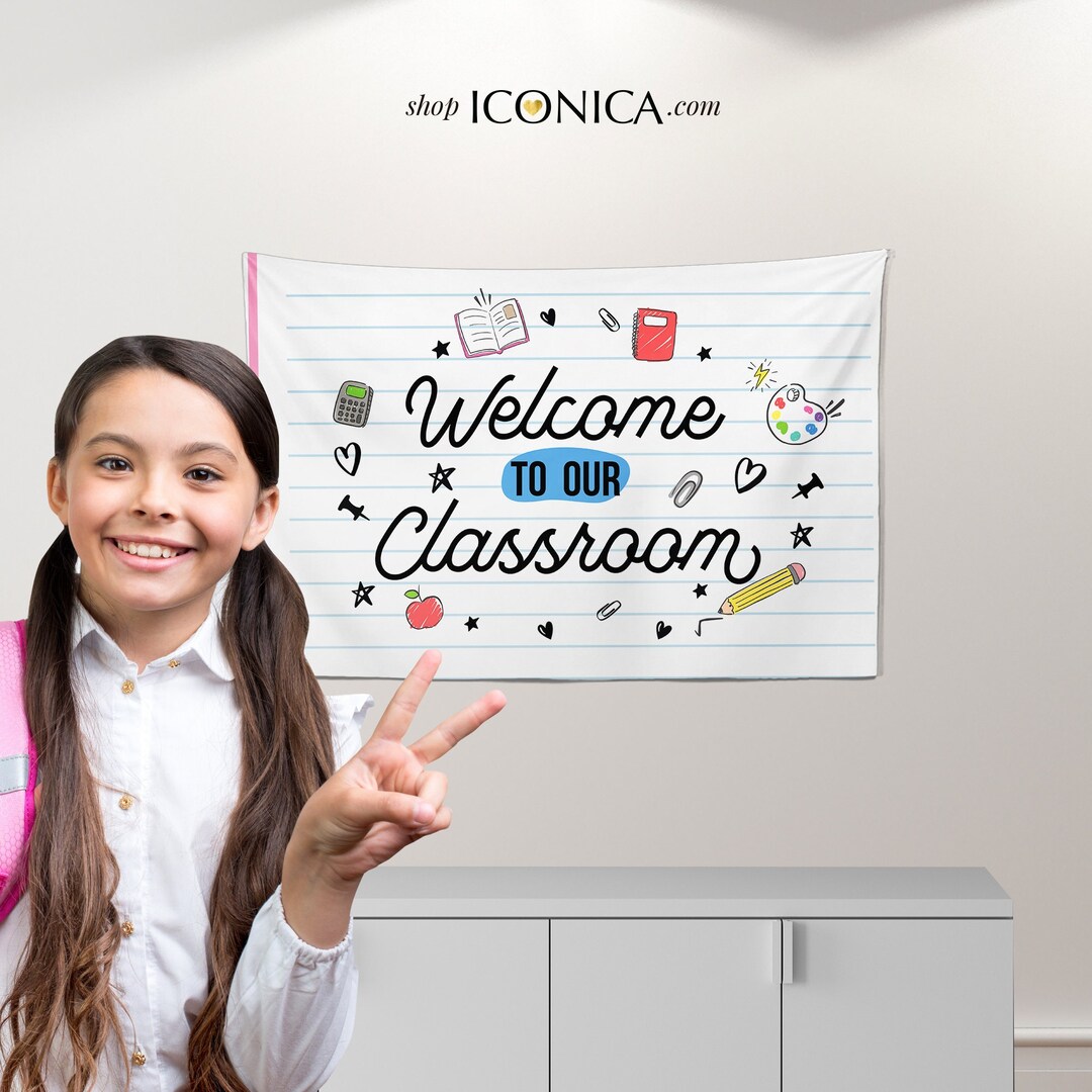 Welcome to Our Classroom Banner Personalized, School Back to School ...