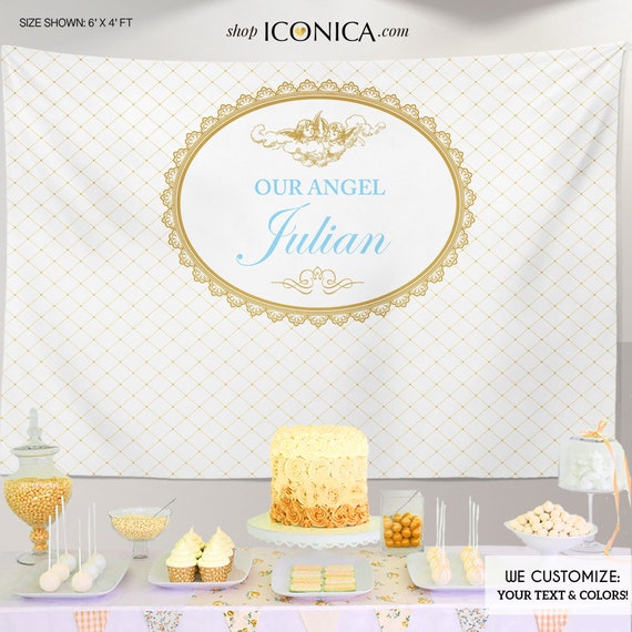 Little Angel Backdrop,Religious Backdrop, Cherub Religious Banner,Any ...