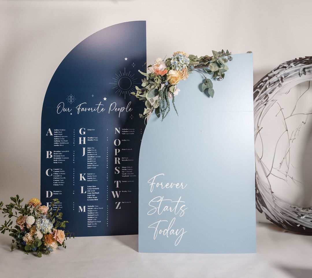 Arch Seating Chart Large Wedding Seating Chart Arched Panel With Easel ...