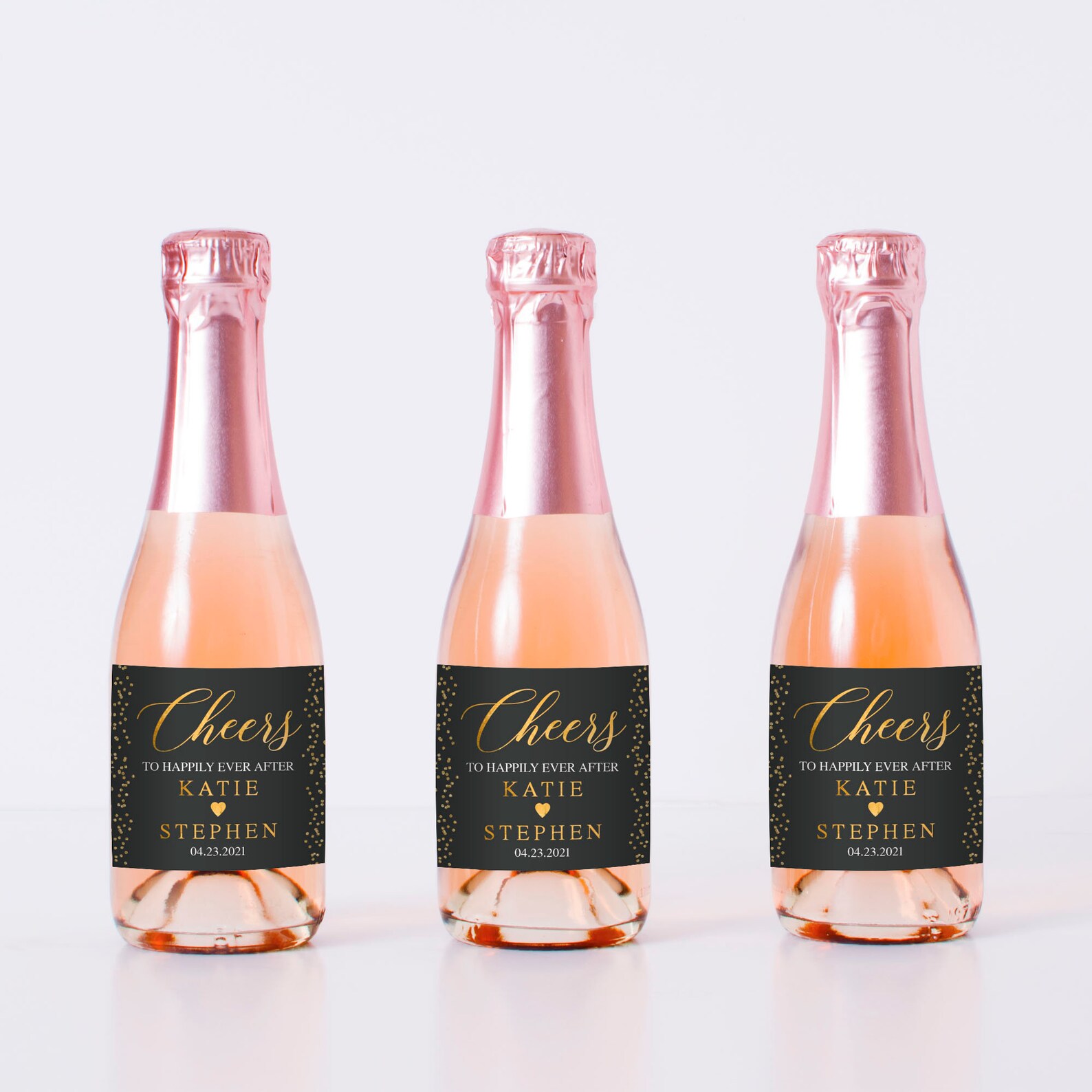Custom Mini Champagne Bottle Labels Wedding Mini Wine Bottle - Etsy