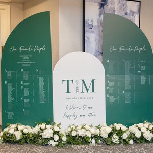 Arch Seating Chart Large Wedding Seating Chart Arched Panel With Easel ...