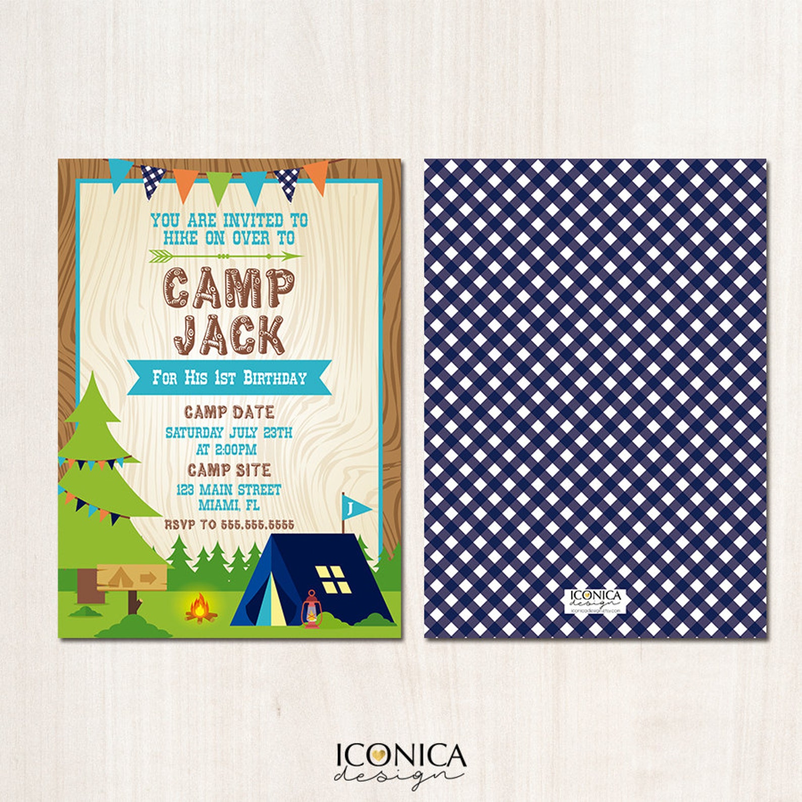 Camping Birthday Invitation Camp Out Invitation Boy Camp - Etsy