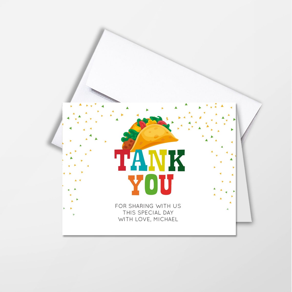 Taco about one Thank You Cards Taco Cards first birthday | Etsy