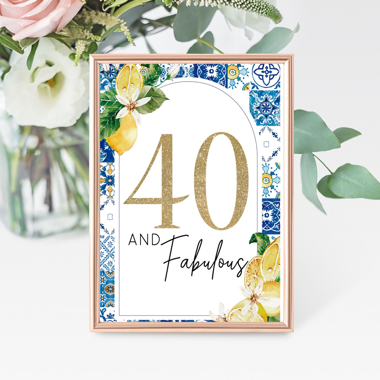 Tuscan Lemon Menu Card Printed Menus, Positano Menus for Birthday ...