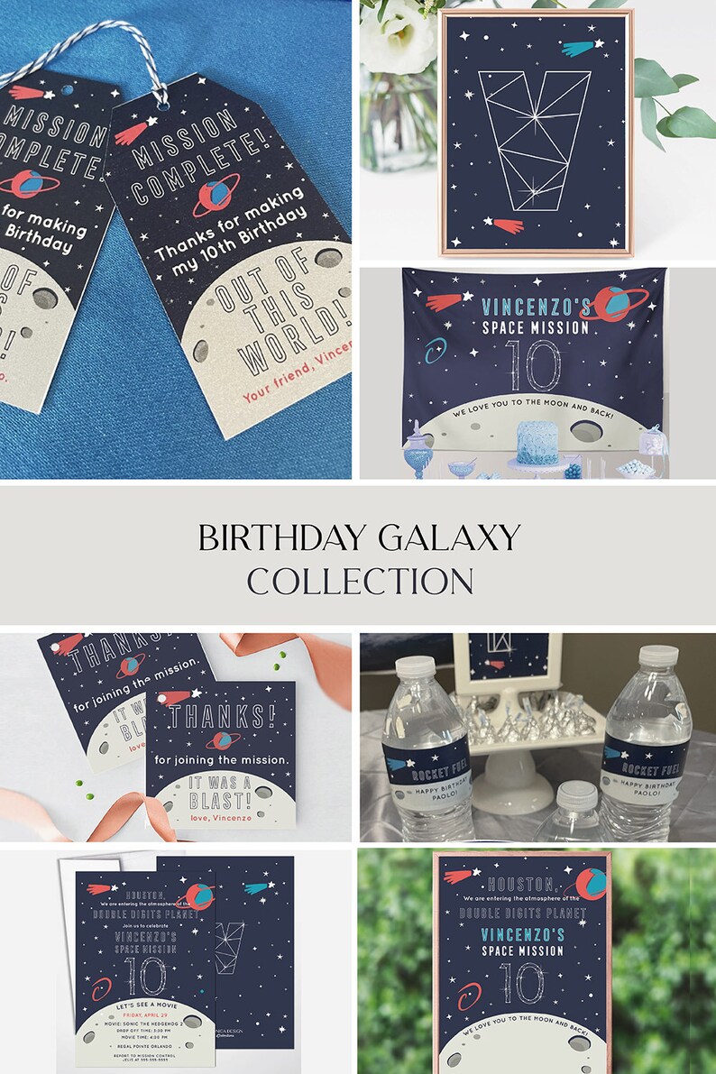 Personalized Galaxy Birthday Welcome Sign, Space Theme Party Decor - Etsy