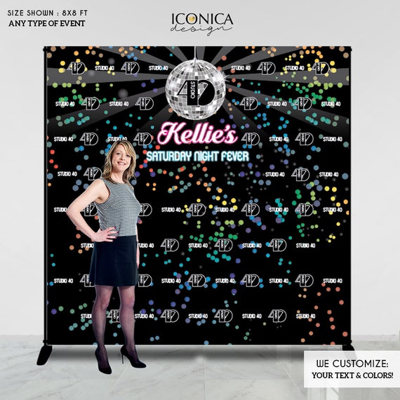 Disco Birthday Party Backdrop, Retro Dance Party, 70s Backdrop Dance ...