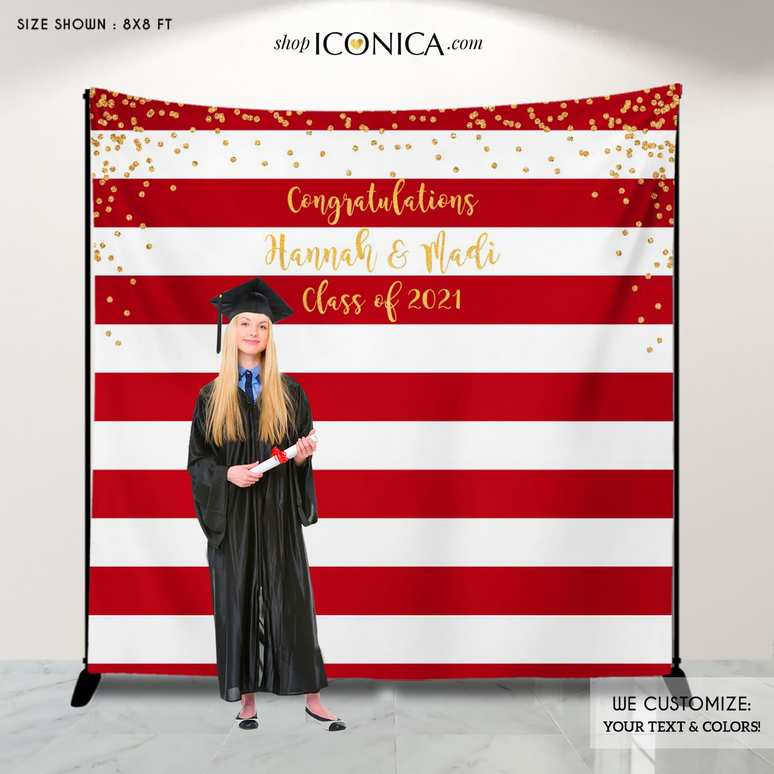 Graduation Party Photo Booth Backdrop Virtual Graduation - Etsy