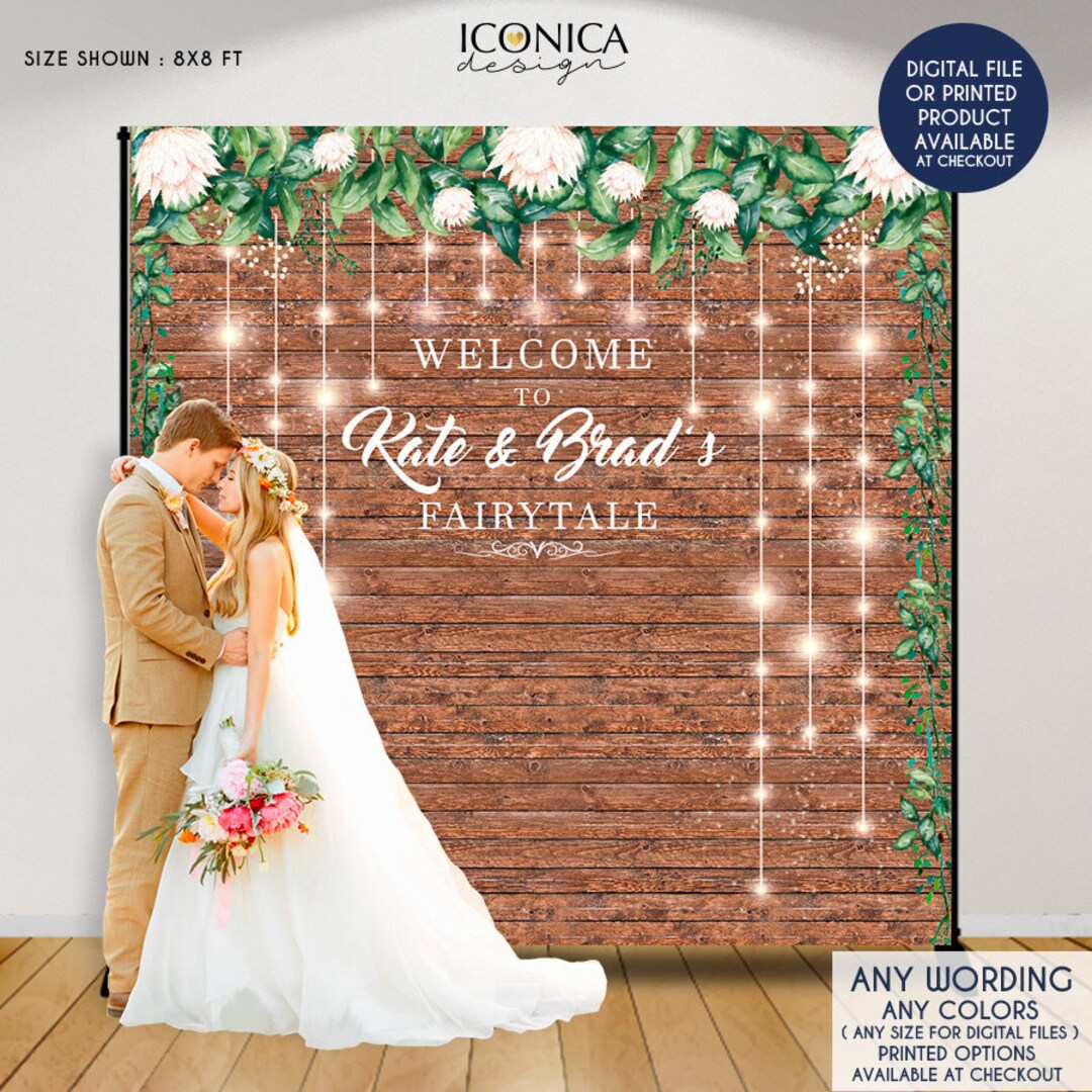 Wedding Photo Booth Backdrop, Engagement Party Decor, Rustic Wedding ...