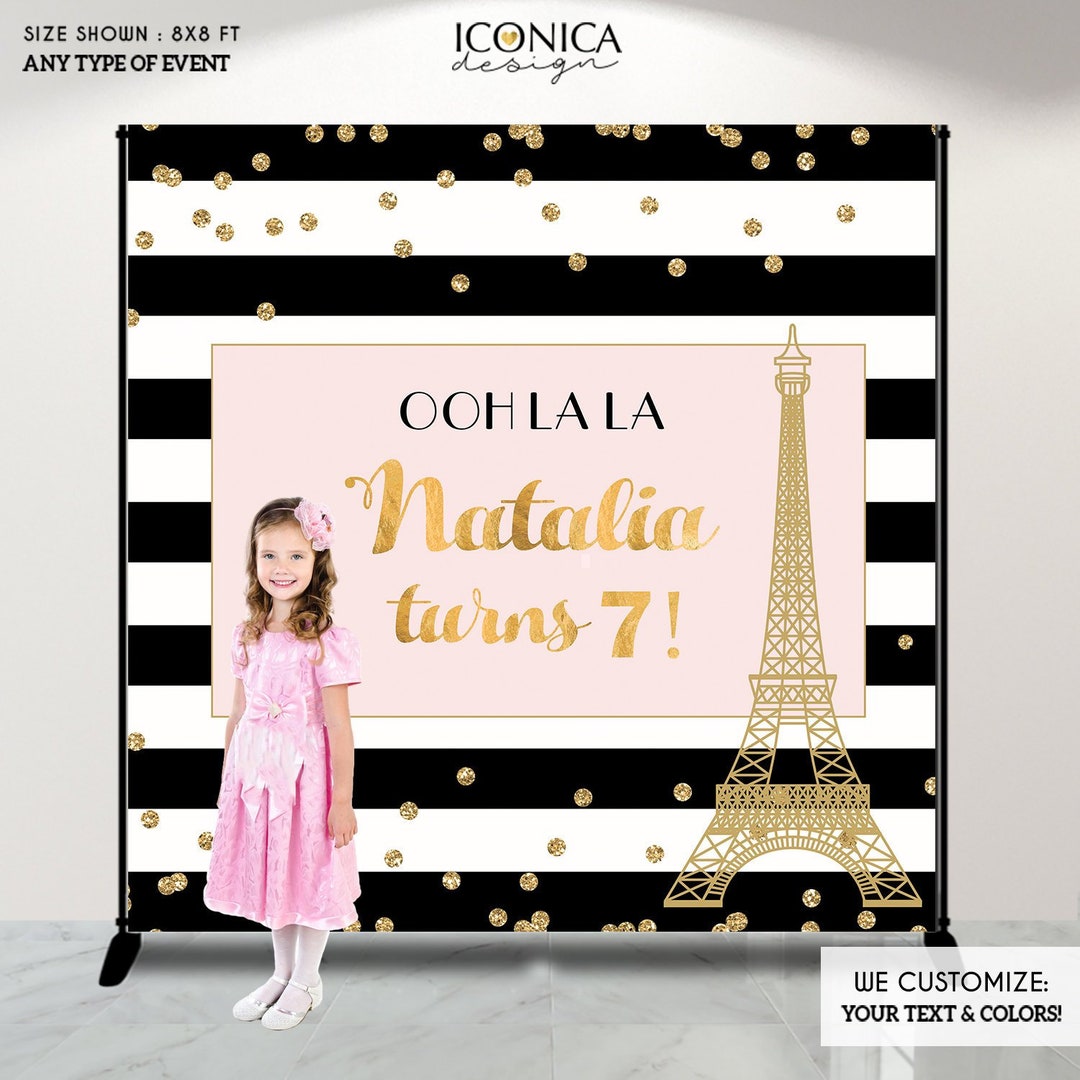 French Birthday Party Decorations, Paris Theme French Backdrop, Oh La ...