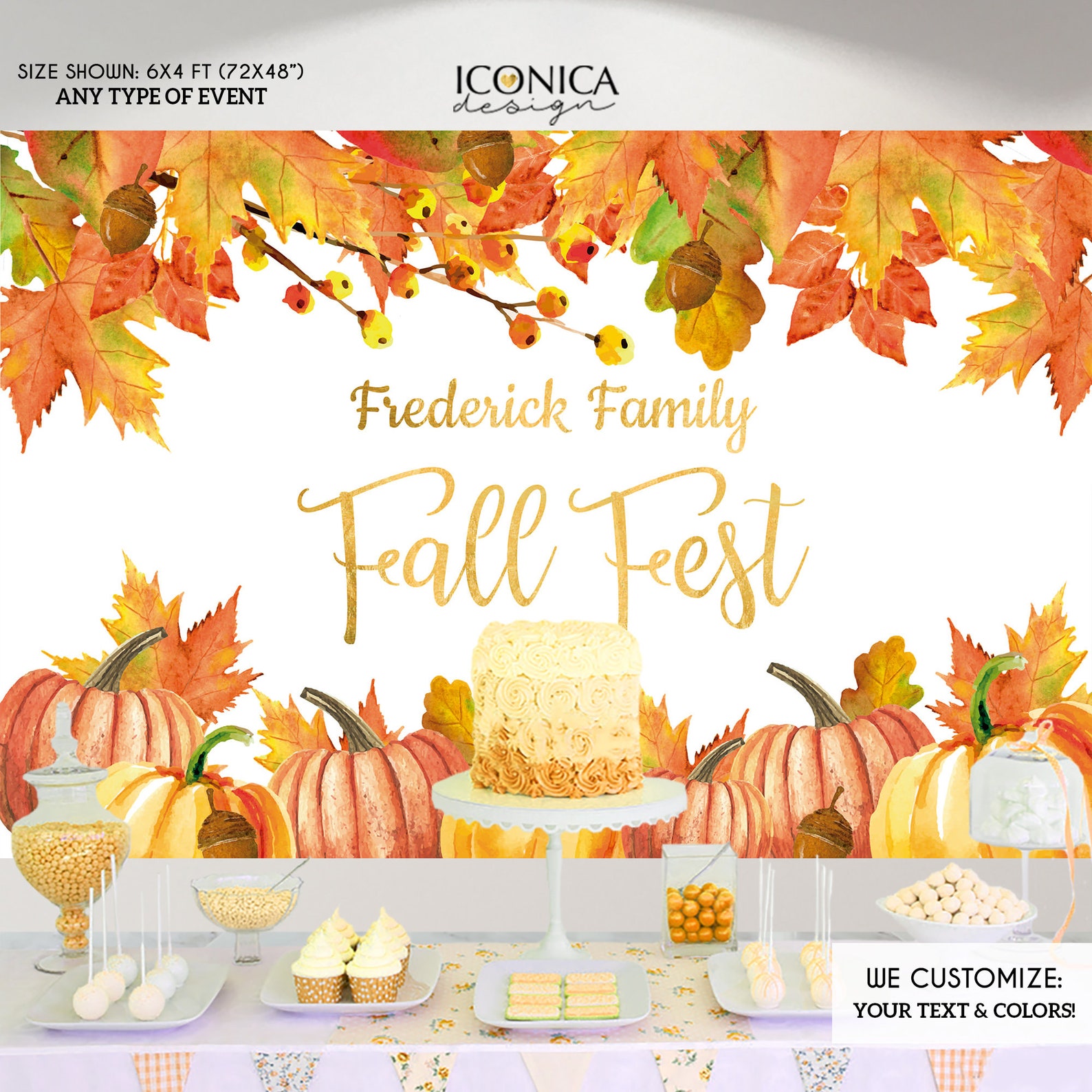 Fall Fest Photo Backdrop, Fall Festival Personalized Decor,fall Party ...