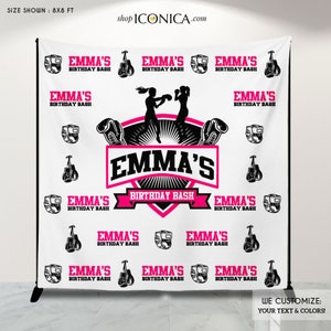 Boxing Photo Booth Backdrop, Custom Step and Repeat Backdrop, Boxing ...