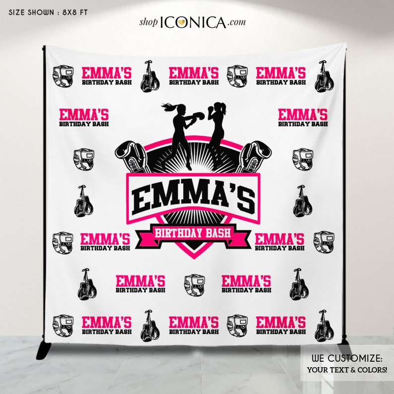 Boxing Photo Booth Backdrop Custom Step and Repeat Backdrop - Etsy