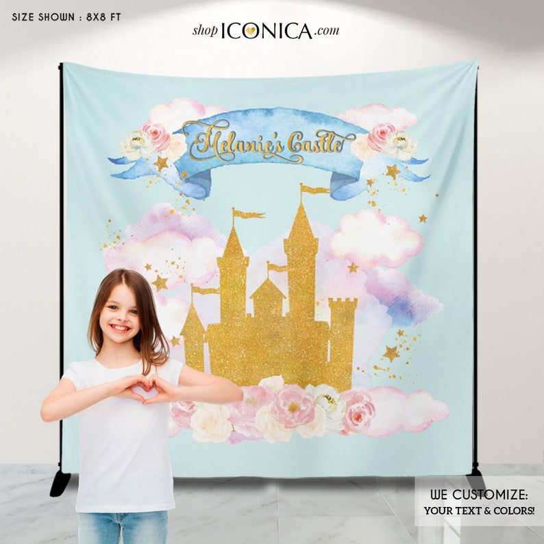 Princess Castle Backdrop Princess Birthday Decorations for - Etsy