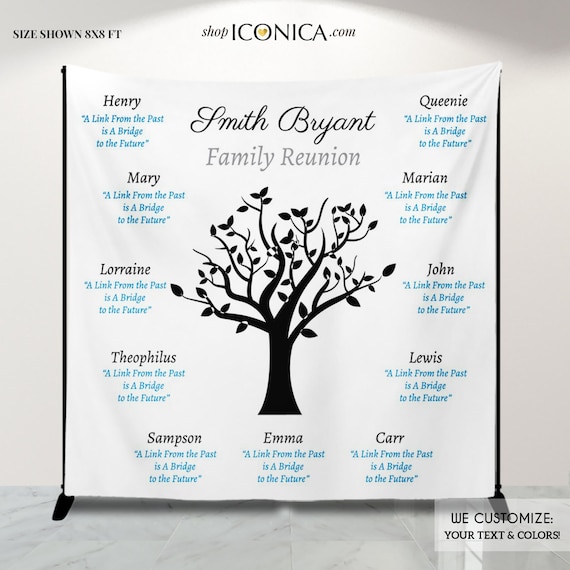 Family Reunion Photo Backdrop, Family gathering Step and Repeat ...